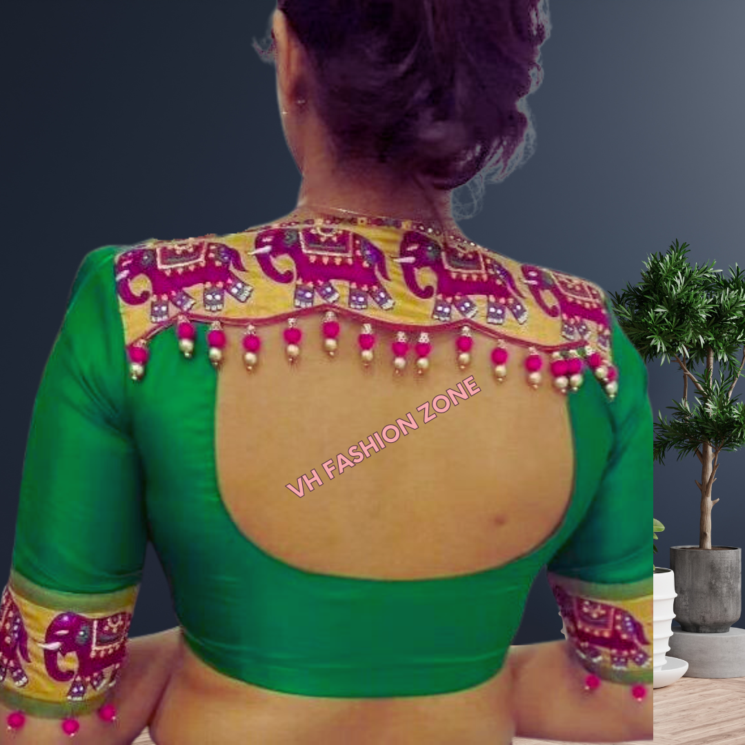5 Stunning Blouse Back Design for Paithani Saree – VH FASHION ZONE
